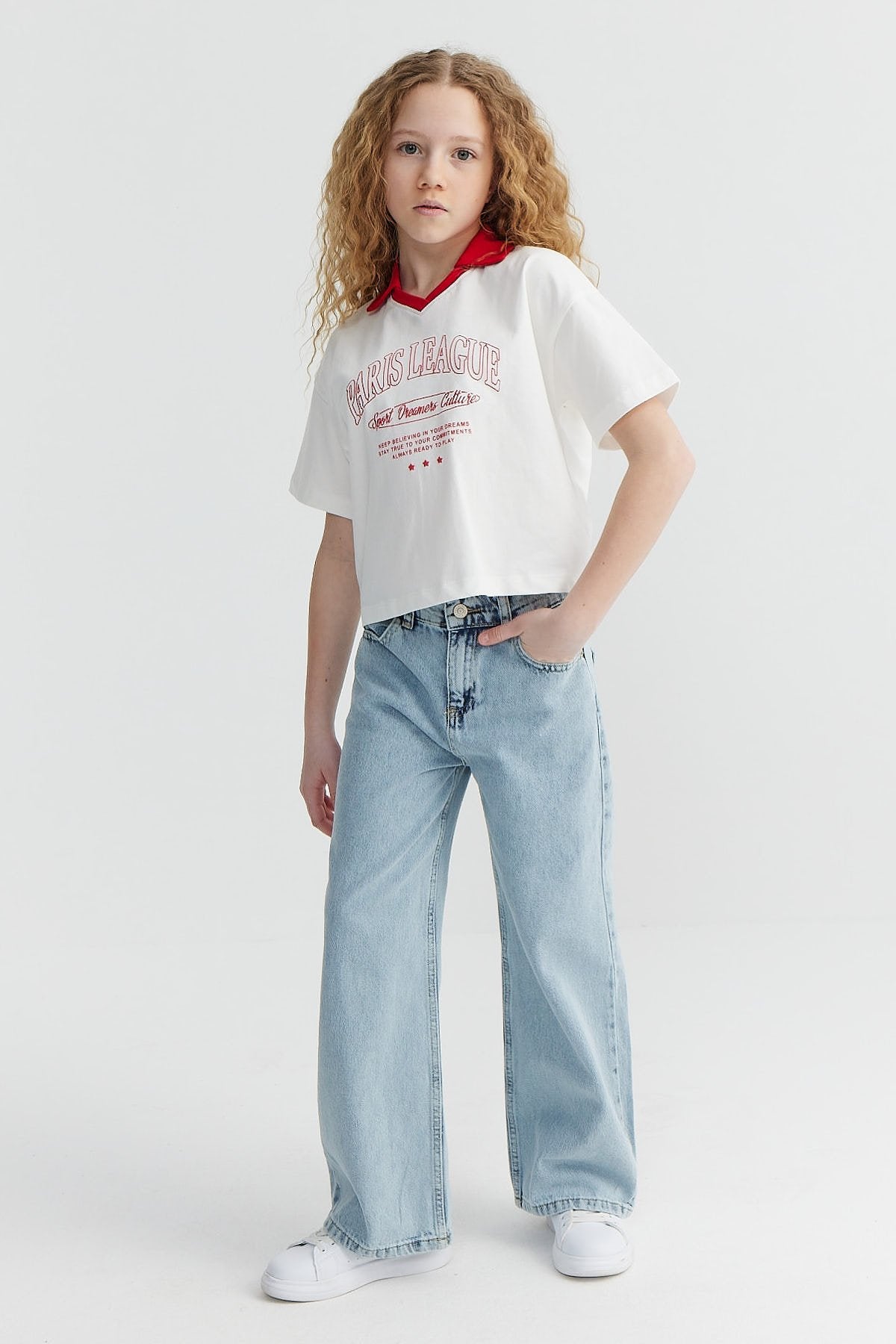 Girl's Wide Leg Jeans
